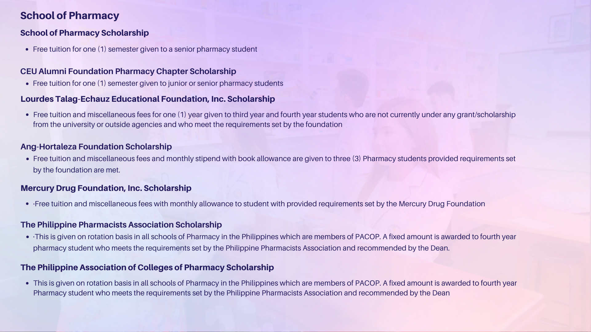 CEU | Admission Subpages